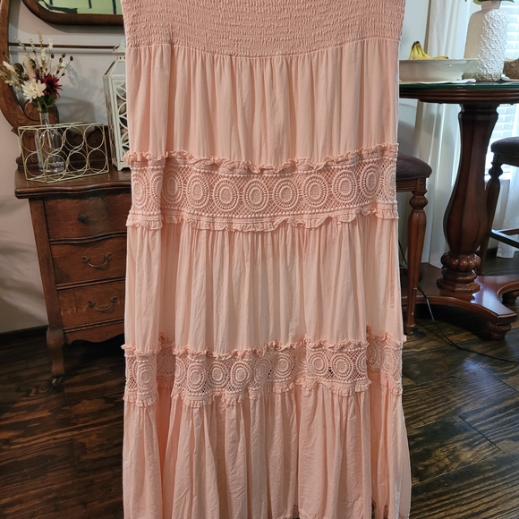 VENUS | Skirts | Venus Light Peach Maxi Skirt | Poshmark
